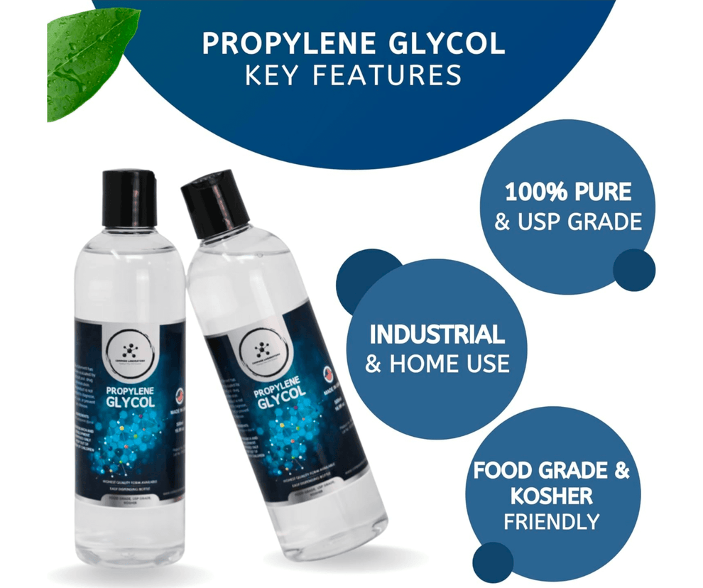 Propylene Glycol 500ml, highest grade - Pure PG Dispensing Bottles, US ...